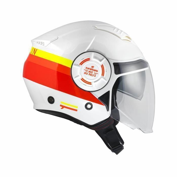 Casque moto jet Pull-in open face - gary red - S - Cdiscount Auto