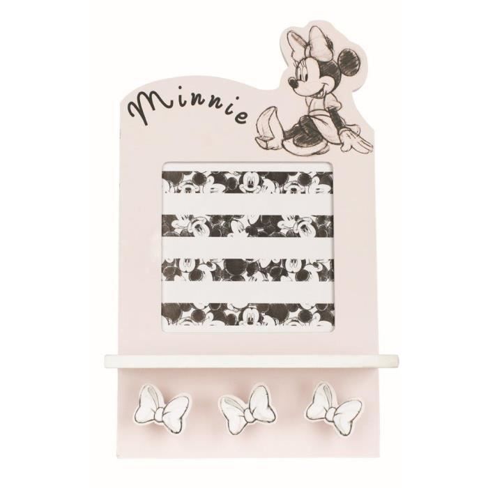 Cadre photo mural avec étagère en bois Minnie - Cdiscount Maison