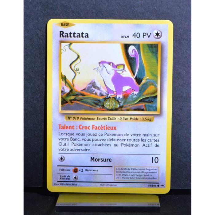 Carte Pokémon 66-108 Rattata Niv.9 40 PV XY - Évolutions NEUF FR - Cdiscount Jeux - Jouets