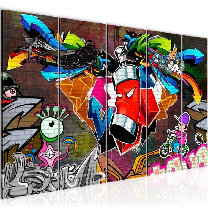 Runa art Tableau Décoration Murale Graffiti Street Art 150x60 cm - 5 ...