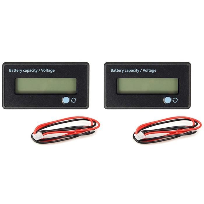 Battery Meter Battery Capacity Voltage Monitor, DC Gauge Indicator ...