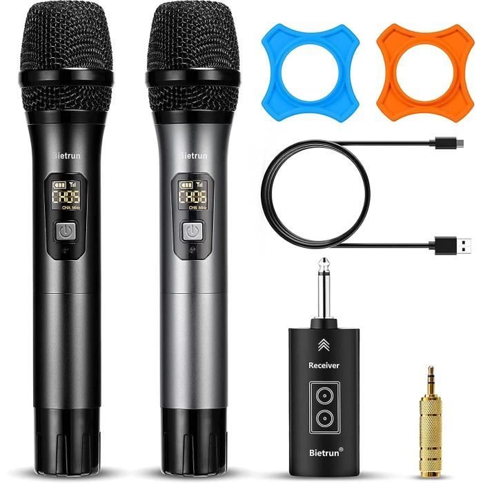 Micro Karaoke Sans Fil Bluetooth, Uhf Microphone Dynamique Portable À ...