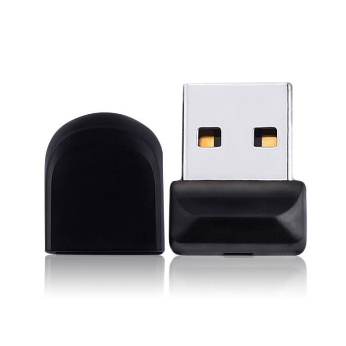 CLE USB,Black-8 GO--Mini clé USB 2.0 en métal, support à mémoire de ...