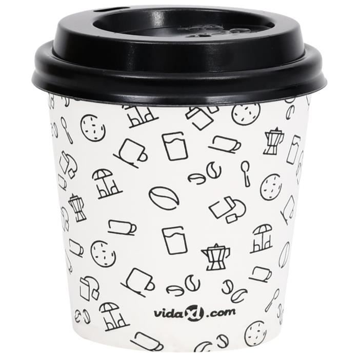 MUG - TASSE - MAZAGRAN - Tasses à café en papier et couvercles 120 ml ...