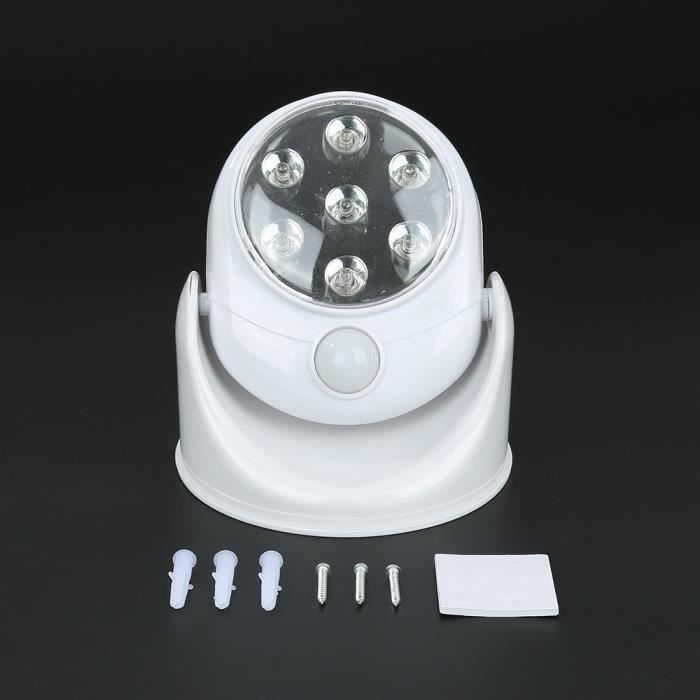 DX09500-Lampe LED Lumière 360 Détecteur Mouvement tourne automatique ...