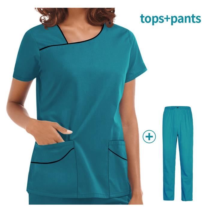 Uniforme Medicale femme Ensemble: Haut et Pantalons + BlouseMedicale ...