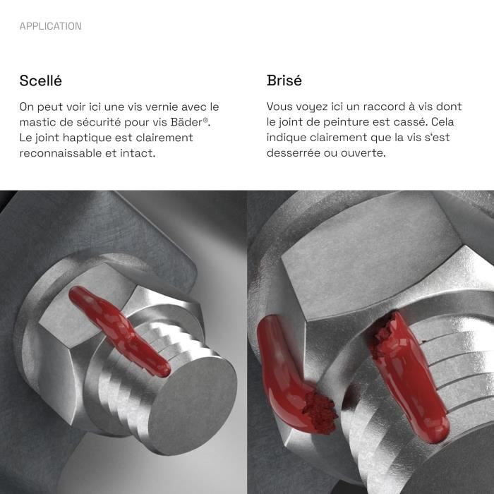 La peinture de blocage et contrôle de vis ORIGINAL SÉRIE ZERO Rouge 50 ...