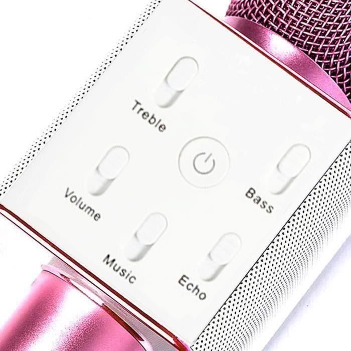 Zhizu-Q7 ROSE mini karaoké joueur microphone sans fil condensateur avec ...