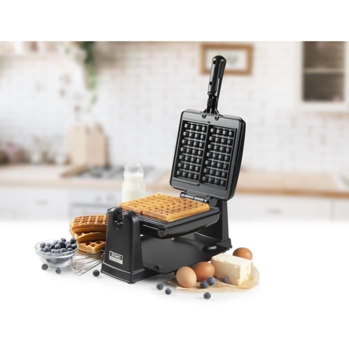 DOMO Gaufrier rotatif - DO9224W - Rotatif à 180° - Revêtement anti ...