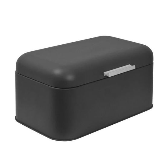FRANDIS Boîte à pain rectangulaire - Métal - Noir mat - Cdiscount Maison