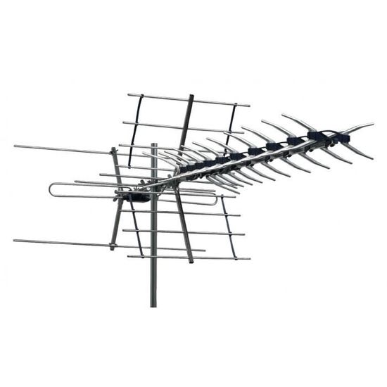 Antenne rateau extérieure - TRIAX - VHF/UHF - Gain 14.5 dB - Passif ...