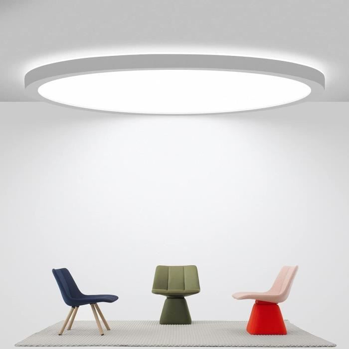 Plafonnier led rond plat 18 w 1979 lm 4000 k ip44 pour salle de bain ...