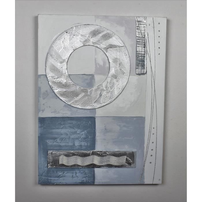 Tableau déco Modern 21 - Toile peinte à la main - 60 x 80 x 3 cm ...