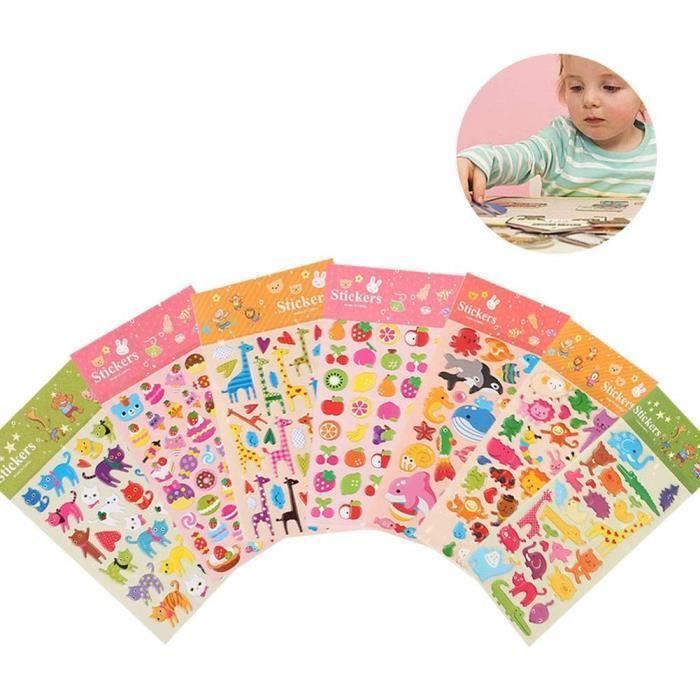 Gommettes Enfants 3D - Yuccer - Animaux - PVC - Lot de 5 - Cdiscount ...