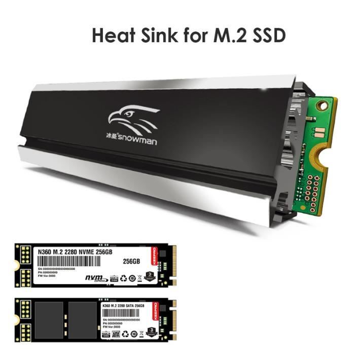 Radiateur de disque dur en aluminium M.2 SSD NVMe, 2280, SSD, M2 NGFF ...