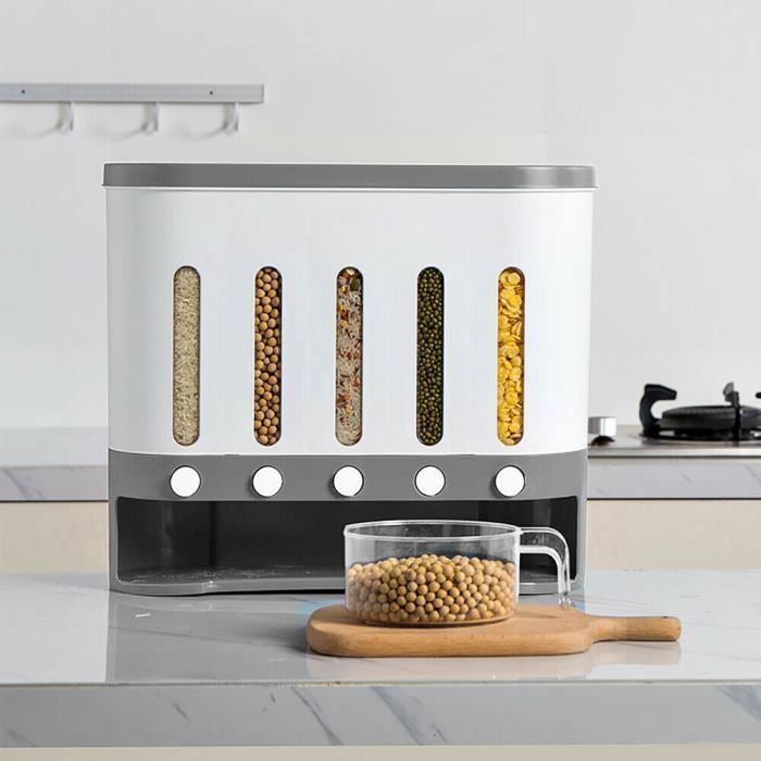Distributeur de céréales Riz Grain Dry Food Container Storage Wall ...