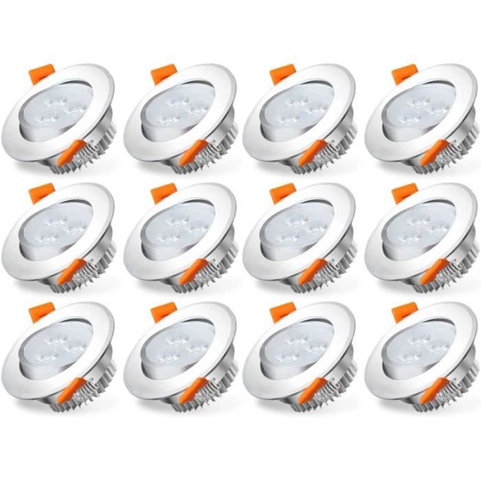 Spots Encastrables Led 3w Lot De 12 Spots Encastrables Led Spots