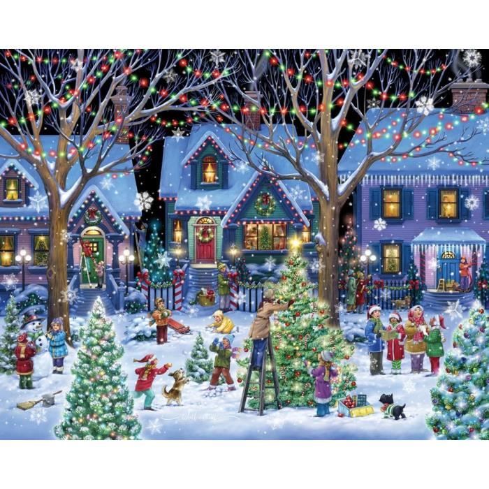 300Pcs Puzzle de Noël - Casse-tête de la veille de Noël avec de la ...