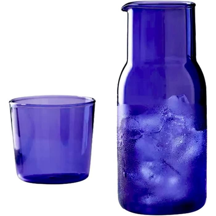 Carafe À Eau De Chevet Avec Gobelet En Verre Infusé - Pichet D'Eau Chaude Froide - Pichet Coloré ...