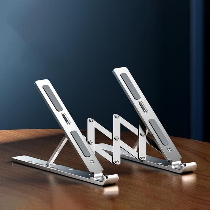 Support pour Ordinateur Portable,Support en alliage d'aluminium argenté ...