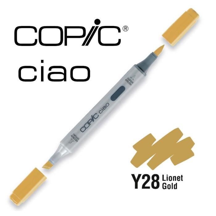 Marqueur à alcool Copic Ciao (Jaune Y) - nuancier Copic:Y28 Lionet Gold ...