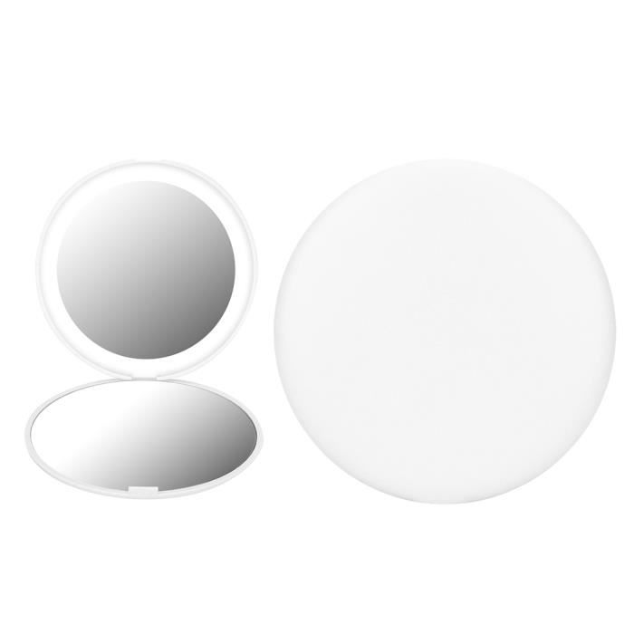 Drfeify miroir LED Mini miroir de maquillage Portable pliable à ...