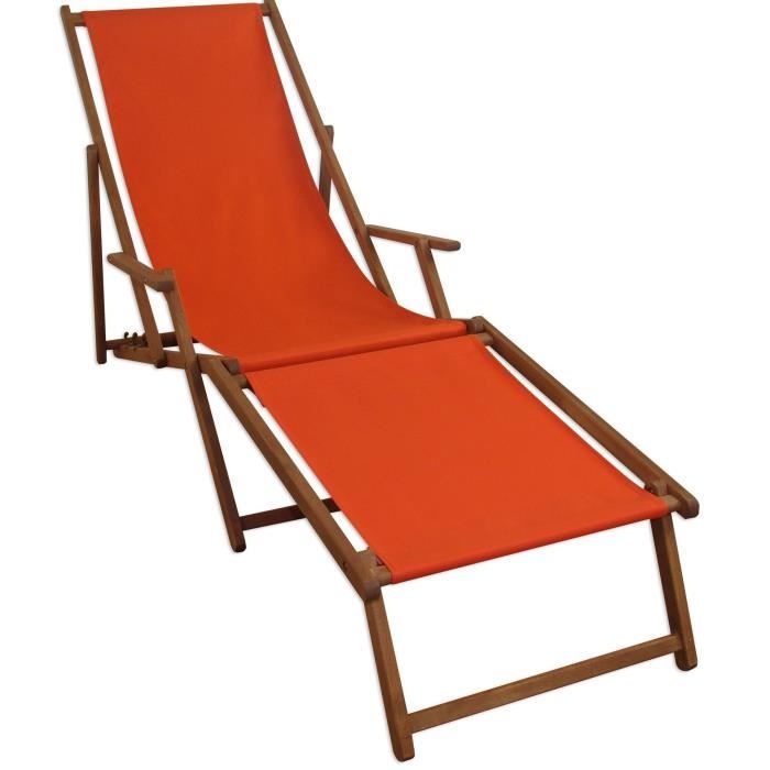 Chaise longue de jardin terracotta chilienne, bain de soleil pliant ...