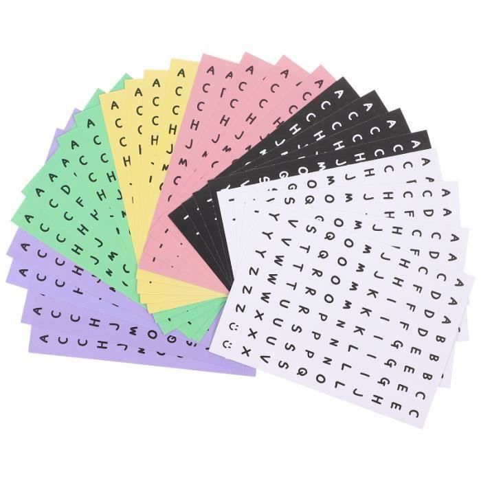 Goodbuy-24 feuilles Alphabet Lettre Stickers Stickers pour Scrapbook ...