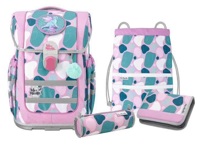 McNeill Sac d'école rose turquoise pour fille - Ergo Complete Schoolbag ...