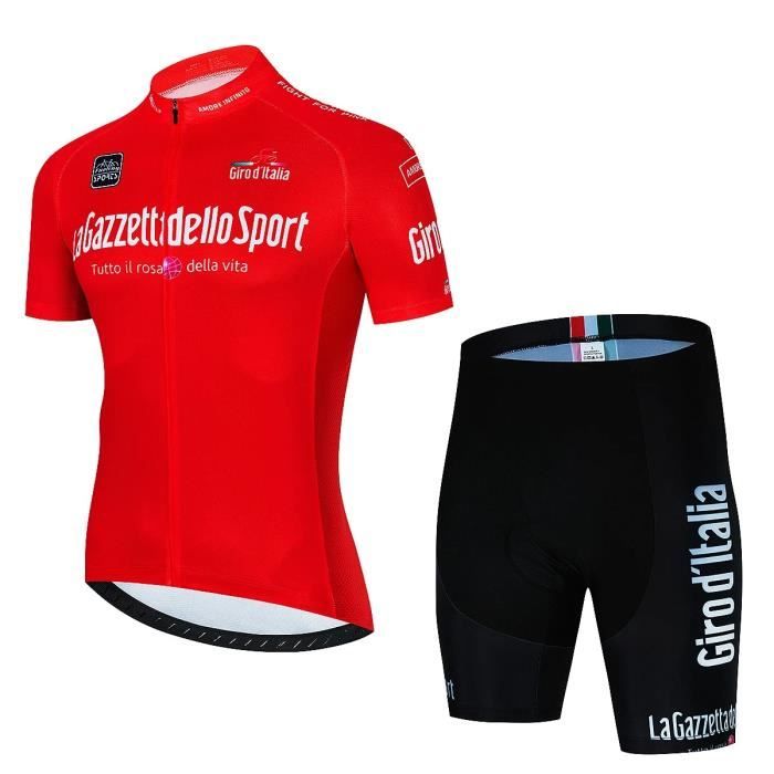 Tour De GIRO D'ITALIA-Ensemble de maillots de cyclisme pour hommes, chemises de vélo de route ...
