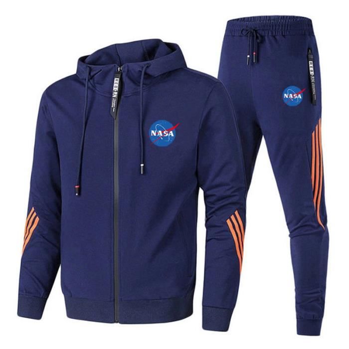 Jogging NASA Survêtement Homme 2 Pièces Mode Casual à Capuche Confortable Manches Longues ...