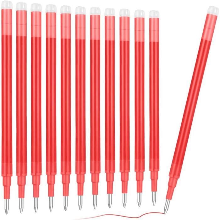 Lot De 12 Recharges Pour Stylos À Encre Gel Effaçable, Recharges De ...
