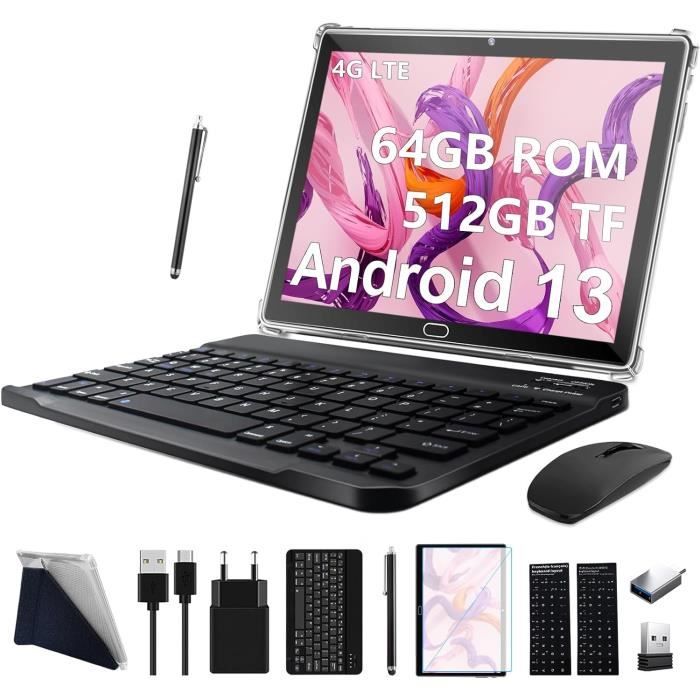 Tablette 10 Pouces Android, 4G Lte Tablettes Avec 2 Sim Slot 4Gb Ram ...