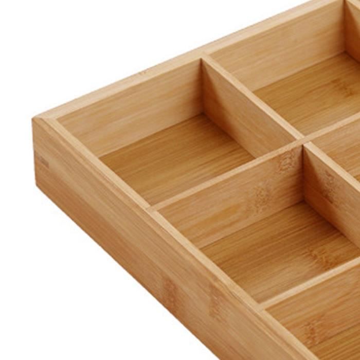 TMISHION Plateau en bois divisé (9 Compartiments) Plateau De Service En ...