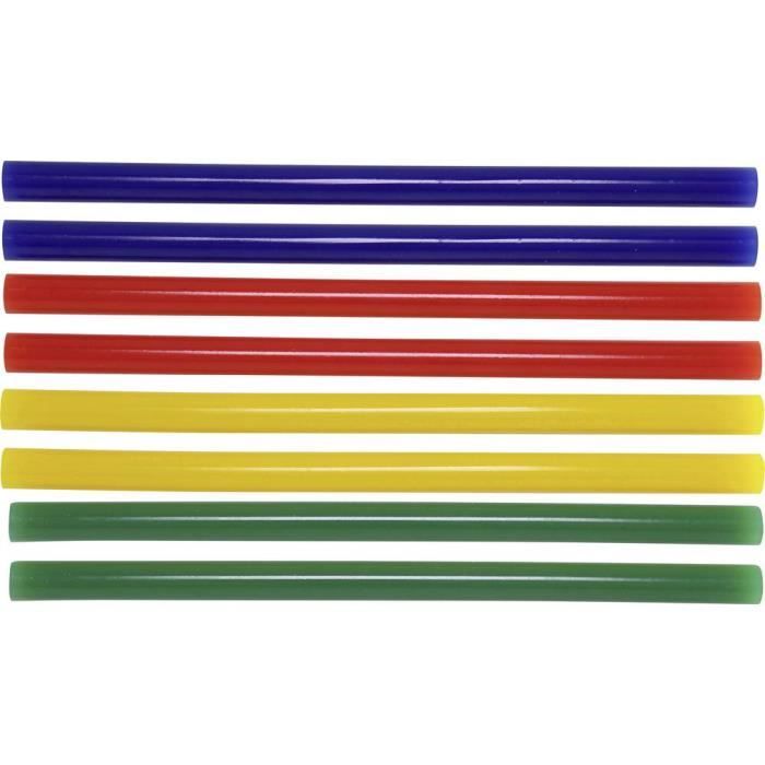 Batons de colle TOOLCRAFT 1586229 11 mm 200 mm jaune, bleu, vert, rouge ...