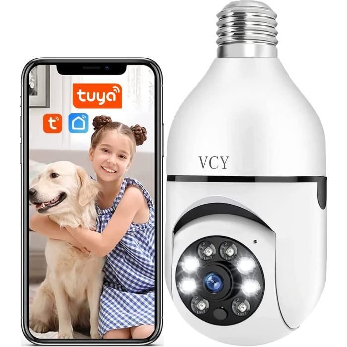 Camera Surveillance Wifi Connecte Ampoule 360 Panoramique E27 Tuya Hd 5Ghz 2Mp Ip Sans Fil À ...