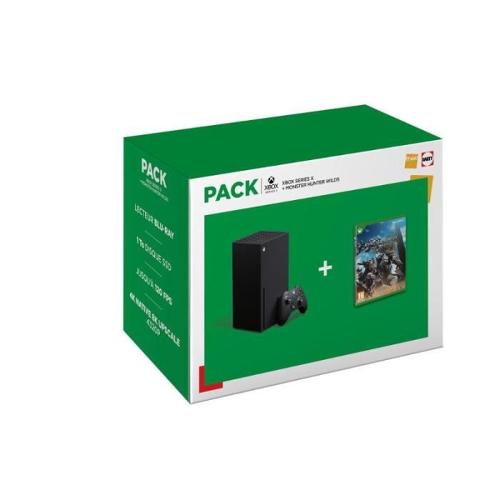 Pack Console Xbox Series X Noir + Monster Hunter Wilds - Cdiscount Jeux ...