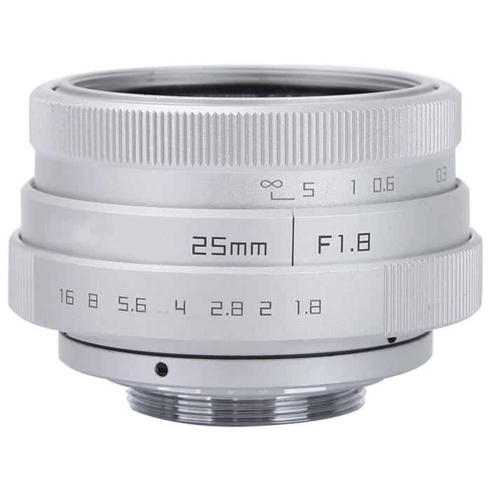 Objectif Grand Angle F1.8 CCTV C de 25mm Pour Sony Nikon Canon DSLR ...