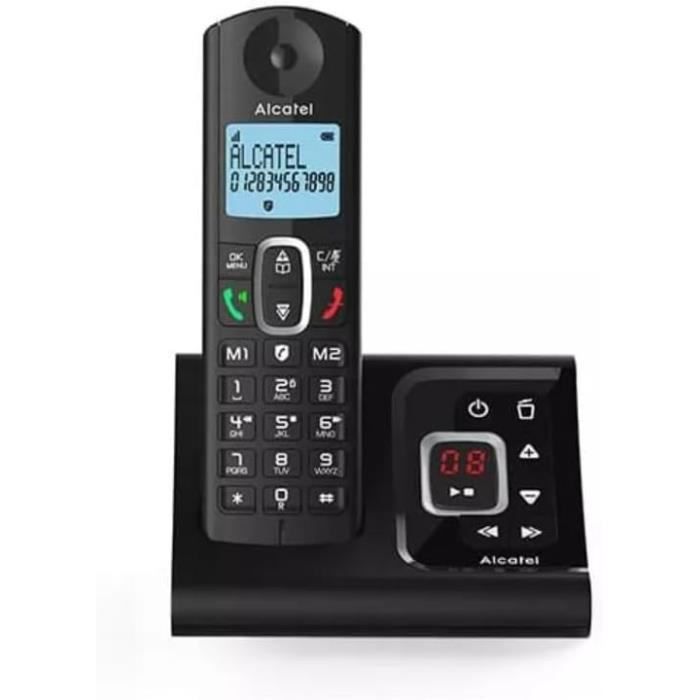 Alcatel Téléphone Fixe sans Fil avec Répondeur Trio,F685,Noir ...