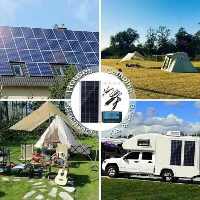 Kit Panneau Solaire YYV 300W 12V - Chargeur batterie - Régulateur 60A ...