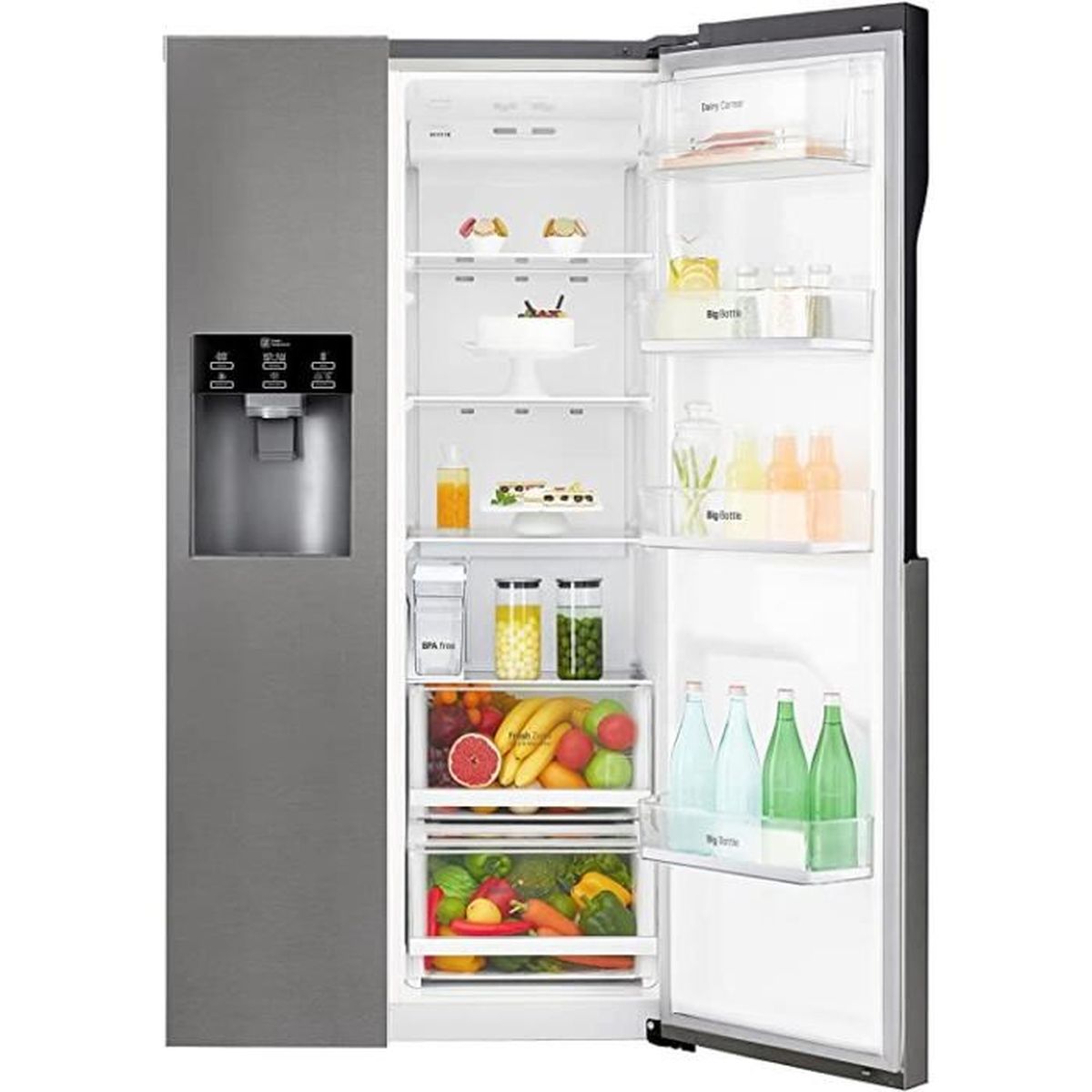Réfrigérateur Américain LG 458568488 Frigo Congélateur 2 Portes Sans ...