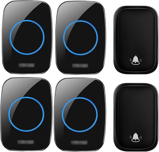 Sonnette Autoalimentée, Sonnette Sans Fil Étanche Sans Pile ...