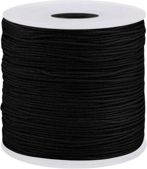 Fil Nylon, 0,7mm x 120m Fil de Nylon pour Perles, Corde Macramé en ...