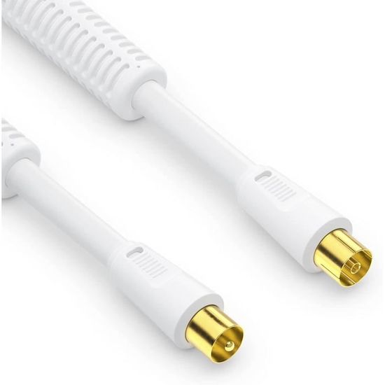 2m TV antenna cable, câble coaxial - IEC plug-IEC socket, A2 ...