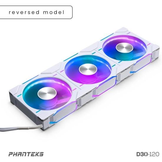 Ventilateur PHANTEKS D30 PWM Reverse Airflow D-RGB, 3 Pack - 120mm ...