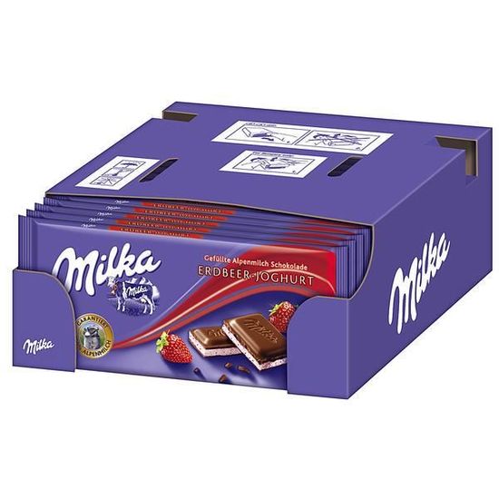 Milka Fraise Yaourt Chocolat 20 x 100g - Cdiscount Au quotidien