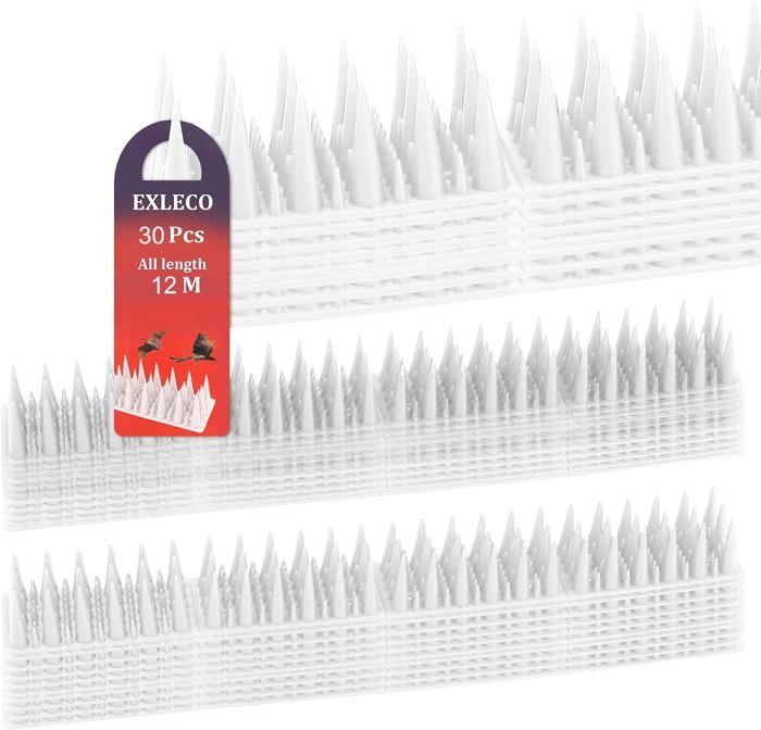 30Pcs - 12M - Transparent 30Pcs Pointes d'oiseaux en Plastique 10M Pics ...