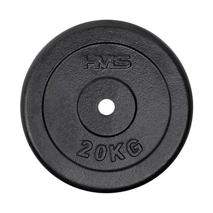 Disque de musculation - HMS - TCZ20 - 20 kg - Couleur noire - Usage intensif - Cdiscount Sport