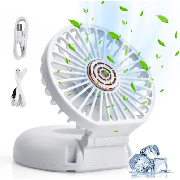 Mini ventilateur portable en 1, mini ventilateur à main rechargeable ...