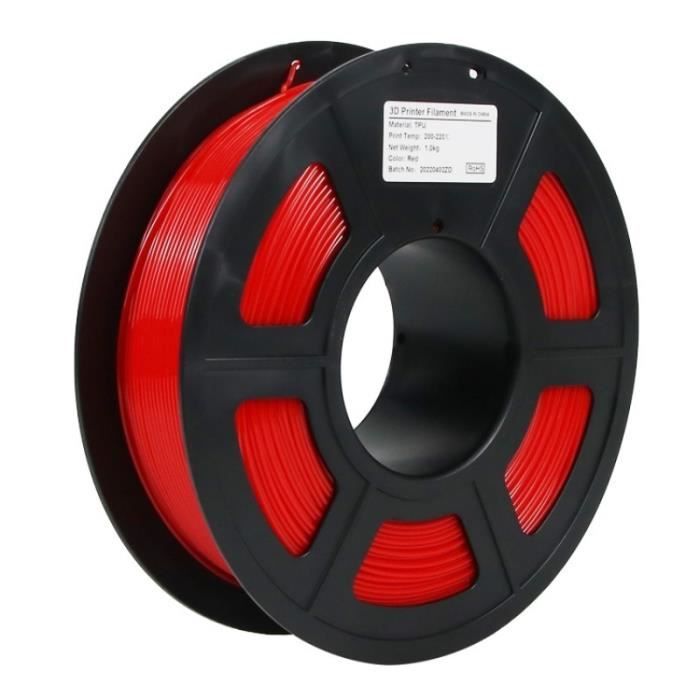 TPU Rouge-Filament TPU pour imprimante 3D, filament TPU 95A 1.75mm ...